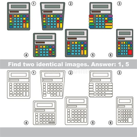 Visual Game Find Hidden Couple Of Objects Stock Vector Illustration