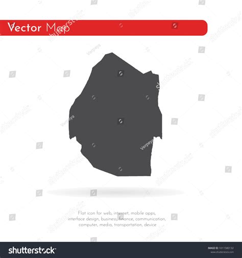 Vector Map Swaziland Isolated Vector Illustration Stock Vector Royalty Free 1011580132