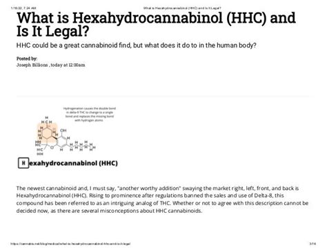 What Is Hexahydrocannabinol Hhc Ppt