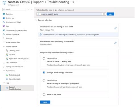 azure netapp files のリソース制限 microsoft learn