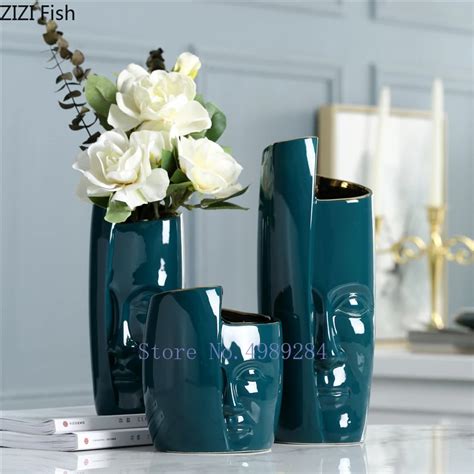 Роскошный портрет керамическая ваза декоративные украшения гидропонный цветок аранжировщик