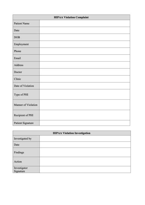 Hipaa Violation Letter Template