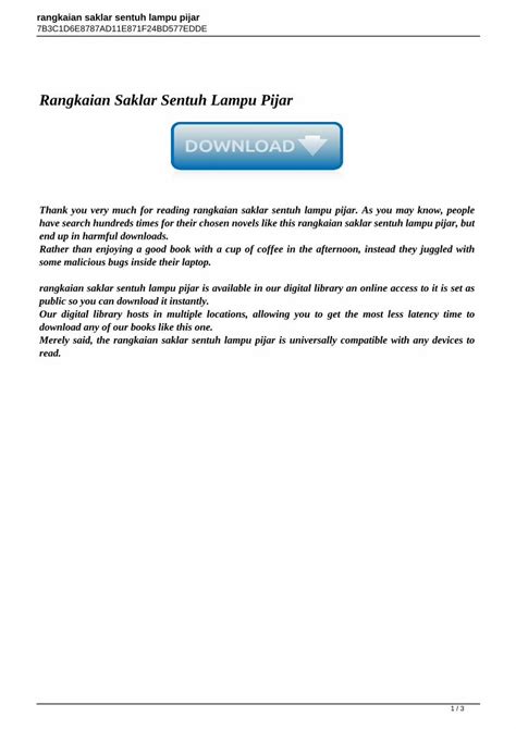 Pdf Rangkaian Saklar Sentuh Lampu Pijar Uk Pdf Rangkaian Saklar Sentuh Lampu Pijar Uk