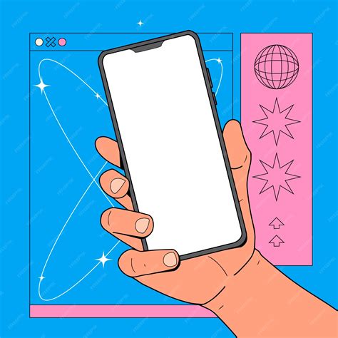 Premium Vector Hand Drawn Smartphone Mockup Illustration