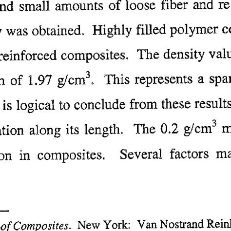 Lists The Results Of The Density Testing The Composite Download Table
