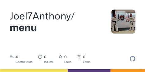 GitHub Joel7Anthony Menu