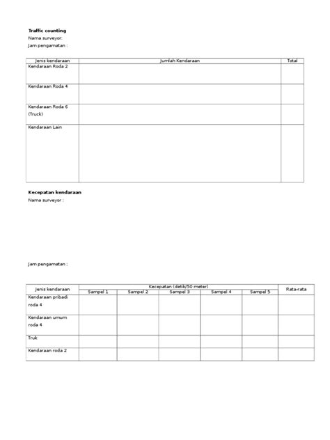Traffic Counting Pdf