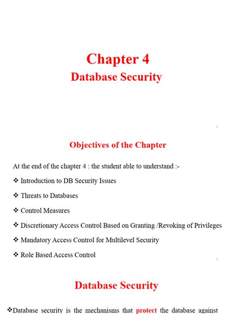 Adbms Ch 4 Pdf Encryption Databases