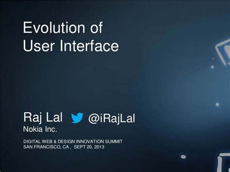 Evolution Of User Interface Digital Web And Design Innovation Summit