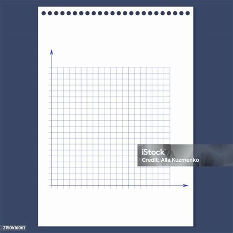 Grid Paper Mathematical Graph Cartesian Coordinate System With Xaxis Yaxis Squared Background