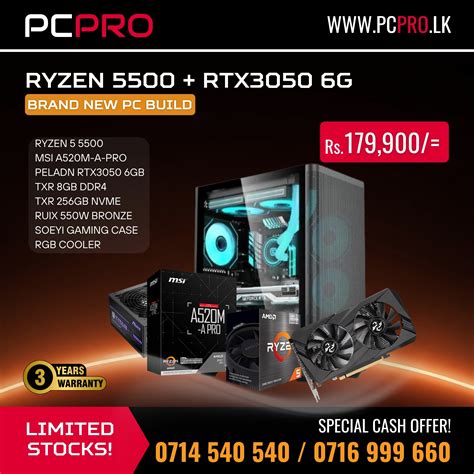 Ryzen 5 5500 With Rtx 3050 Desktop Pc Build