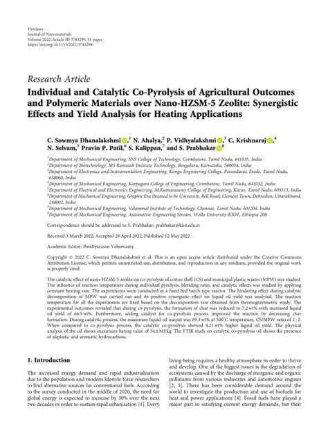 Pdf Individual And Catalytic Co Pyrolysis Of Agricultural Outcomes