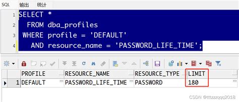 【oracle】oracle用户密码过期及修改密码有效期 oracle查看密码有效期 csdn博客