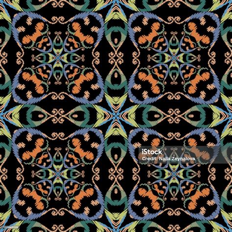 바로크 텍스처 벡터 원활한 패턴입니다 컬러풀한 플로럴 자수 다마스크 배경 태피스트리 꽃 나뭇잎 그런지 바로크 양식의 장식 끝없는