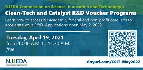 Csit Clean Tech And Catalyst Randd Voucher Programs Njeda