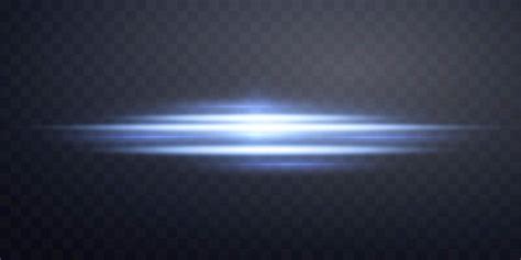 파란색 수평 렌즈 플레어 투명한 배경에 고립 태양 플레어 광선 또는 스포트라이트와 보케 빛 플레어 빛 효과 ⁇ 터 일러스트레이션 프리미엄 벡터
