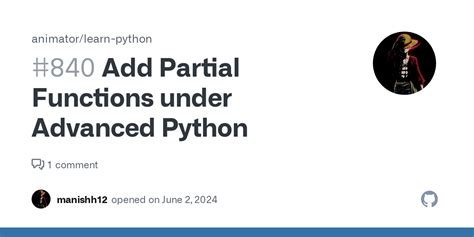 Add Partial Functions Under Advanced Python · Issue 840 · Animator