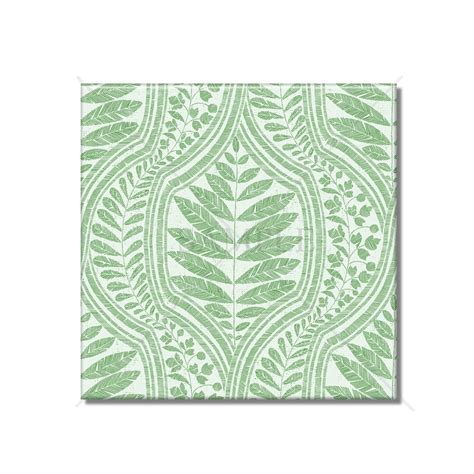 Green Botanical Leaf Pattern Ceramic Tile Leaf Design Ceramic Kitchen