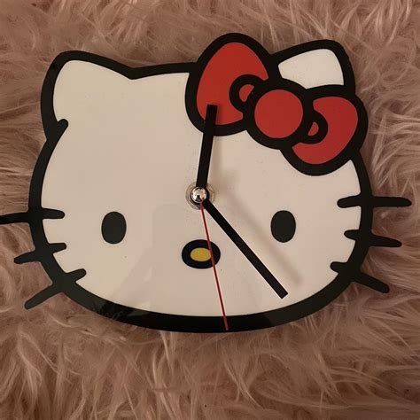 Hello Kitty Clock Clock Hellokitty Sanrio Depop