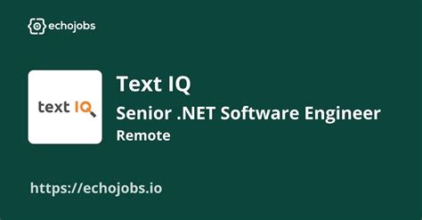 Text Iq Is Hiring Senior Net Software Engineer Cloud Engineering