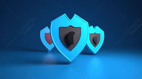 파란색 안전 쉴드 체크 표시 아이콘 세트의 투시 보기 3d 렌더링 아이 배경 3d 아이 배경 보기 배경 이미지 Hd 아이 3d 아이 보기 배경 사진 무료 다운로드