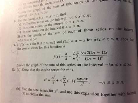 solved for the function f x pi pi find a its fourier
