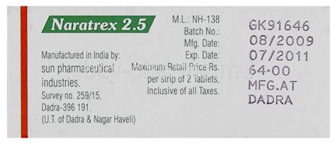 Buy Naratrex Naratriptan Online