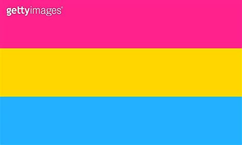 Pansexual Pride Flag Pink Yellow And Cyan Respectively Representing