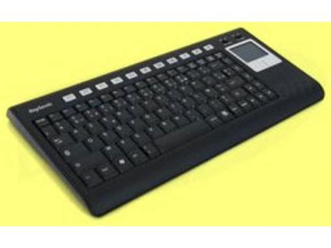 Black Mini Wireless Keyboard With Built In Side Touchpad Kbc Rf The Keyboard Company