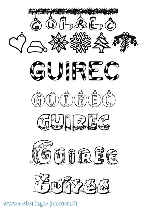 Coloriage Du Prénom Guirec à Imprimer Ou Télécharger Facilement