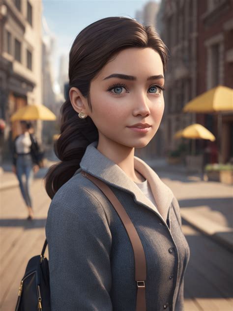 Premium Free Ai Images Girl Character Cartoon Disney Pixar Render