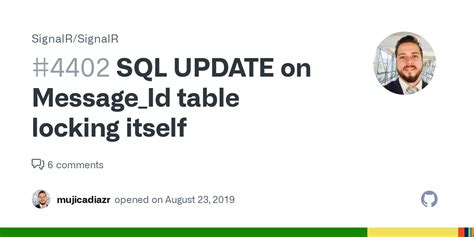 Sql Update On Messageid Table Locking Itself · Issue 4402 · Signalr