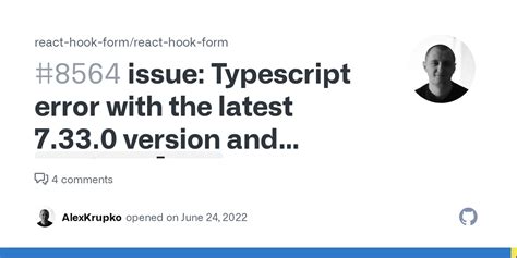 issue typescript error with the latest 7 33 0 version and `yupresolver