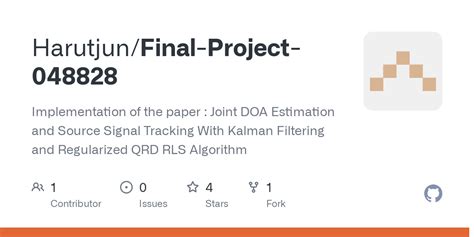 GitHub Harutjun Final Project Implementation Of The Paper Joint DOA Estimation And