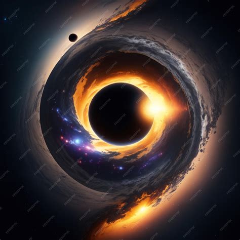 Premium Ai Image Black Hole Event Horizon Cosmic Void Gravitational Singularity Quantum Abyss