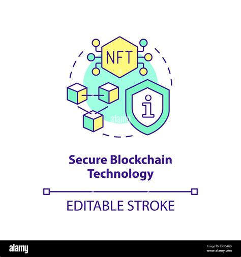 Secure Blockchain Technology Concept Icon Stock Vector Image And Art Alamy