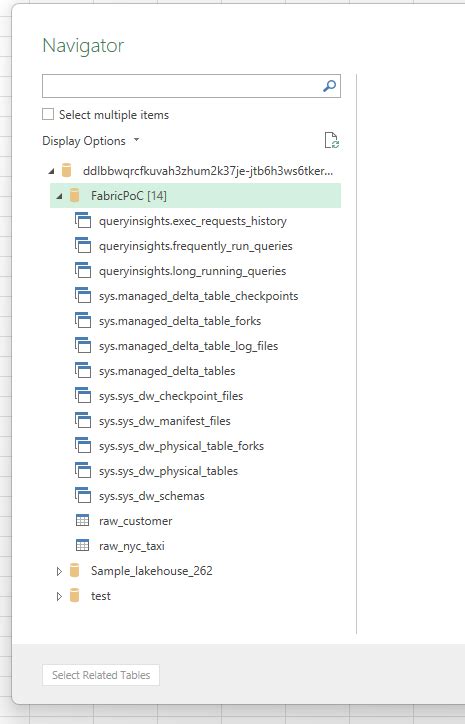 connecting excel to fabric stack overflow