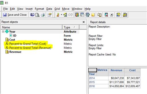 kb485667 derived metrics created in report cannot be saved in dossier s metric selector after
