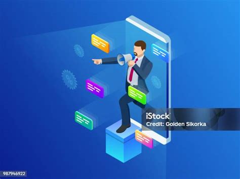 아이소메트릭 디지털 마케팅 비즈니스 마케팅 성공 및 목표 새로운 시작 프로젝트 개념 개념에 대한 스톡 벡터 아트 및 기타 이미지 개념 검색 엔진 금융 Istock