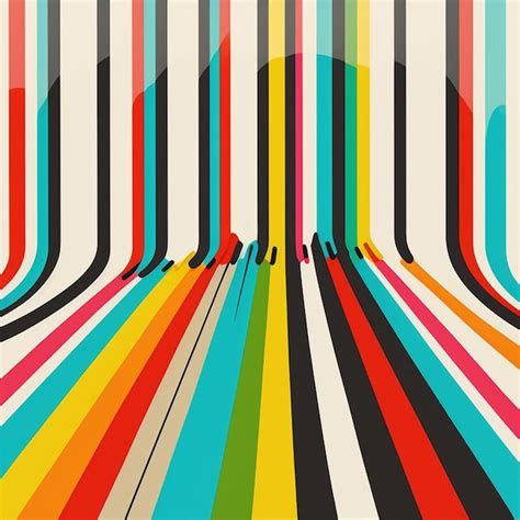 Premium Photo Artistic Abstract Artwork Bright Stripe Pattern Design