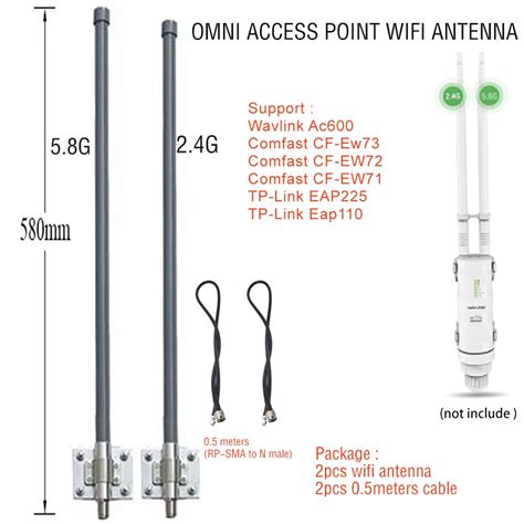 Dual Band 2 4G 5 8G Omni WiFi Antenna WiFi Access Point External Antenna For Wifi Routers WiFi
