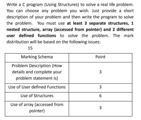 Solved Write A C Program Using Structures To Solve A Real Chegg
