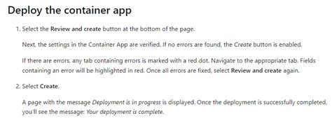 Section Deploy The Container App Should Be Consolidated Or Omitted · Issue 93609