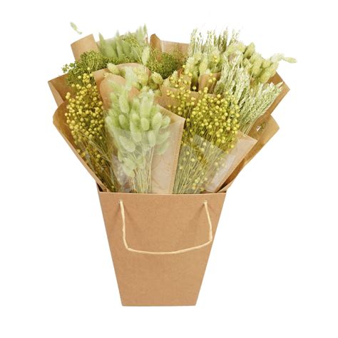 Pre Order Dried Flowers Mono Mix Soft Lime Box X 12 Bouquets Atlas