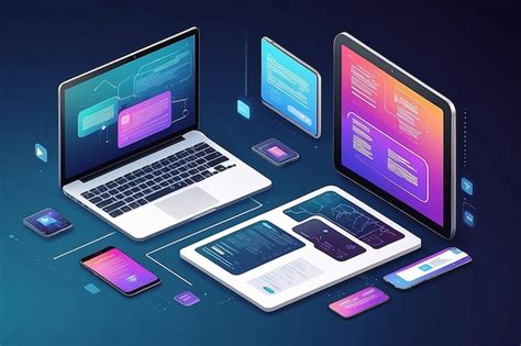Premium Photo Web Development And Coding Cross Platform Development