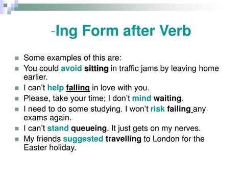 Ppt Ing Form Or Infinitive Powerpoint Presentation Free Download