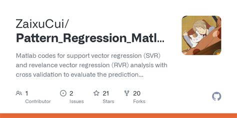 github zaixucui pattern regression matlab matlab codes for support