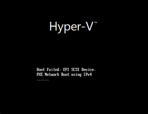 VM Startet Nicht Unter Hyper V Boot Failed EFI SCSI Device WindowsPro