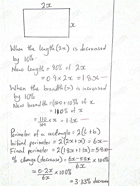 solved the length of a rectangle is twice that of its breadth if the length of the rectangle