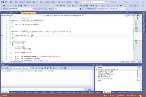 using the i2c interface on the stm32 devices visualgdb tutorials